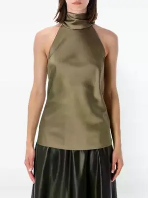 Ralph Lauren Halterneck Tie-back Top - Green
