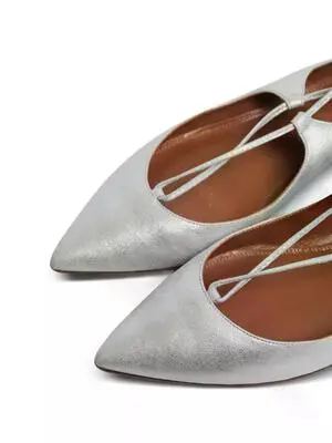 AQUAZZURA Christy Lace-up Ballet Flats