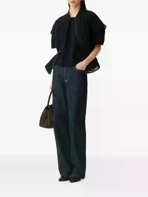 Fabiana Filippi Contrast-stitch Wide-leg Jeans - Blue