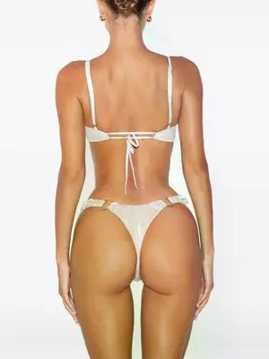 GOD SAVE QUEENS Muse Cut-out Ruched Bikini Top