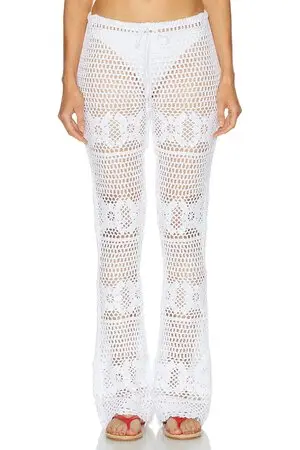 SKIMS Crochet Swim Skinny Flare Pant - Snow