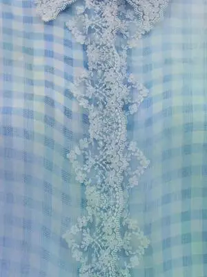 Ermanno Scervino Gingham Lace-trim Dress