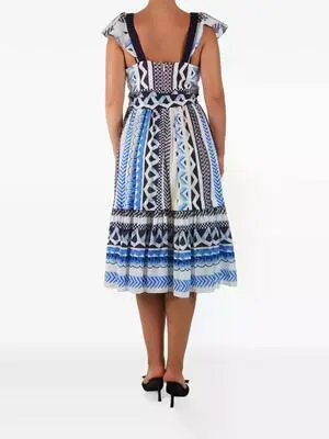 TEMPERLEY LONDON Printed Belted Midi Dress