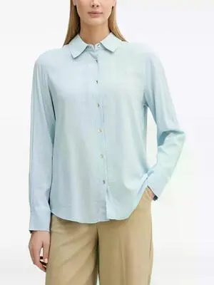 BENETTON Vertical Stripe Shirt - Blue