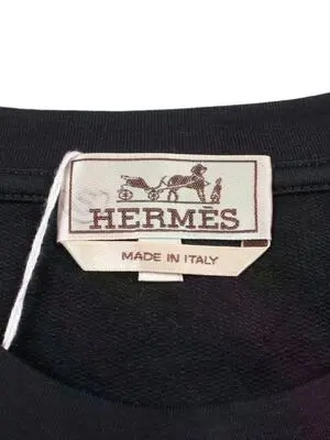 Hermès 2010s Leather-patch T-shirt