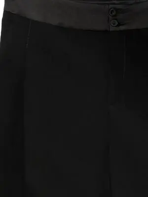 HANITA Satin-waistband Cropped Trousers