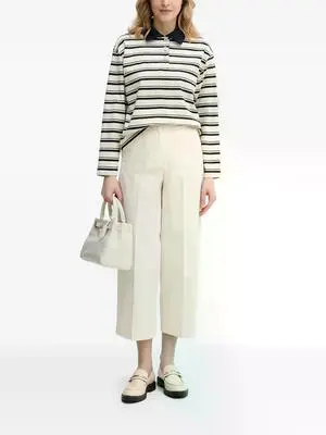 BENETTON Striped Long-sleeved Polo Shirt