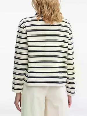 BENETTON Striped Long-sleeved Polo Shirt