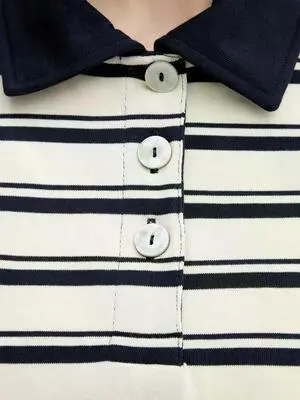 BENETTON Striped Long-sleeved Polo Shirt