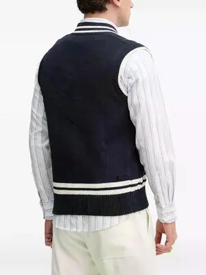 BENETTON Cable Knit Striped Sweater