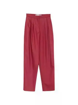 SIMONA CORSELLINI Pleated Tailored Trousers - Red