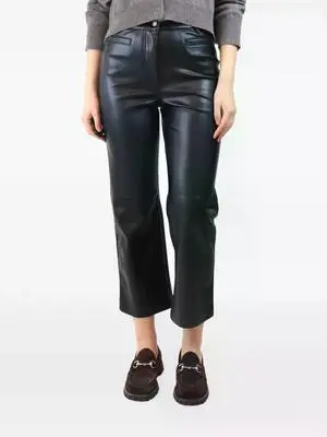 WYse Faux-leather Trousers - Black