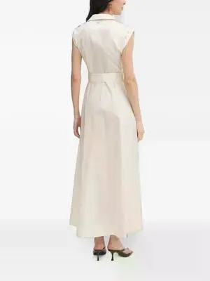 GAUDI Belted Sleeveless Midi Dress