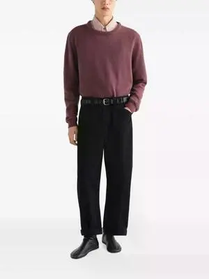 LEMAIRE Contrast Stitch Straight-leg Trousers
