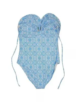 Melissa Odabash Floral-print Swimsuit - Blue