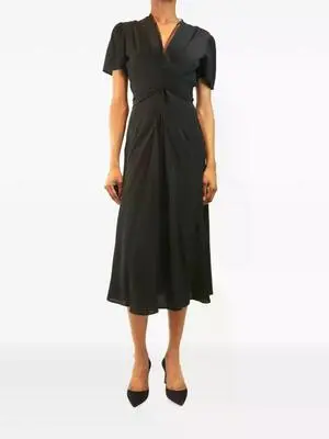 Prada Draped Midi Dress - Black