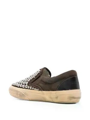 GOLDEN GOOSE Stud-embellished Leather Sneakers