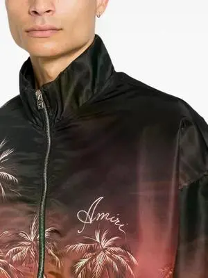 Amiri Palm-tree Print Zip-fastening Jacket