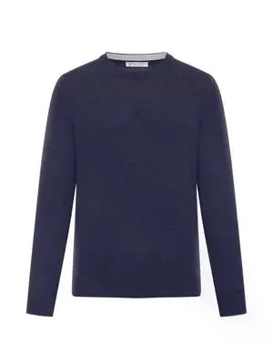 Brunello Cucinelli Crew-neck Cashmere Sweater - Blue