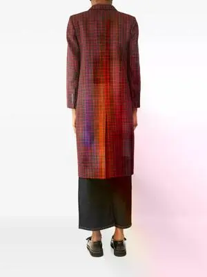 Balenciaga Check Wool Coat