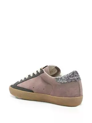 GOLDEN GOOSE Super-star Glitter-detail Sneakers - Purple