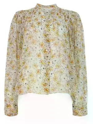 MARANT ETOILE Floral-print Smocked Blouse