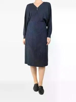 Cédric Charlier Midi Skirt With Side Slit