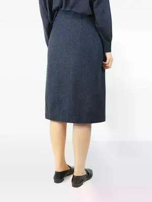 Cédric Charlier Midi Skirt With Side Slit