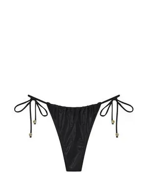 GOD SAVE QUEENS La Brisa Pearl-embellished Bikini Bottom - Black