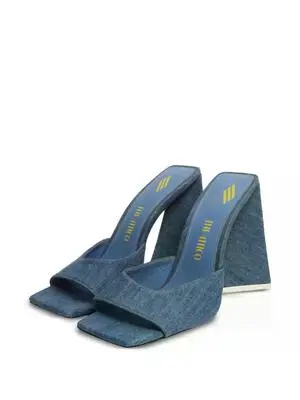 Attico Pyramid-heel Heeled Sandals - Blue