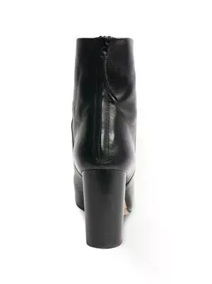 ISABEL MARANT VINTAGE Block-heel Leather Ankle Boots