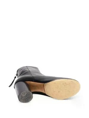 ISABEL MARANT VINTAGE Block-heel Leather Ankle Boots