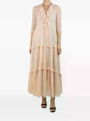 Philosophy Di Lorenzo Serafini Tiered Lace Maxi Dress - Pink