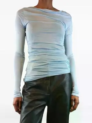 Blumarine Ruched Long-sleeved T-shirt