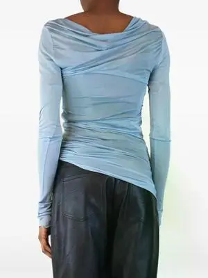 Blumarine Ruched Long-sleeved T-shirt