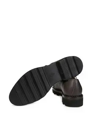 Eleventy Pebbled Leather Lace-up Shoes