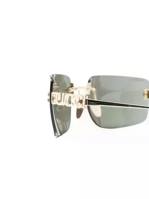 Gucci Rimless Logo Lettering Sunglasses