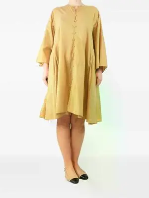 BABAGHURI TRAVEL Button-front Midi Dress - Yellow
