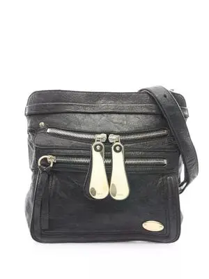Chloé Bay Front-zip Pockets Shoulder Bag - Black
