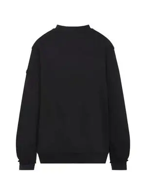 Moncler Logo Embroidered Ruffled Cuff Sweater