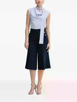BENETTON Pleated Shorts With Decorative Buttons