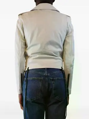 Saint Laurent Belted Leather Biker Jacket