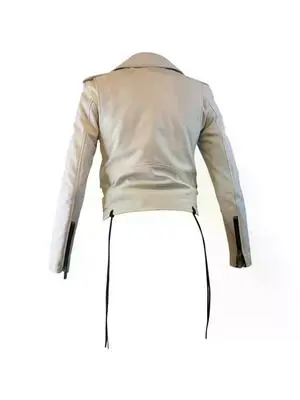 Saint Laurent Belted Leather Biker Jacket