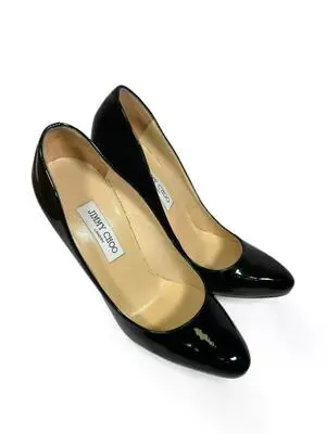 JIMMY CHOO Patent Leather Round-toe Pumps