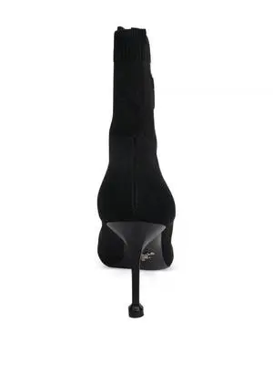 Prada Logo Sock Ankle Boots - Black