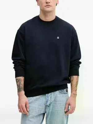 BENETTON Logo-patch Sweater - Blue