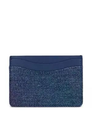 GANNI Bou Heart-stud Denim Cardholder