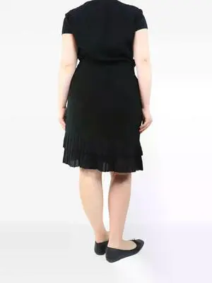 Etro Pleated-trim V-neck Midi Dress