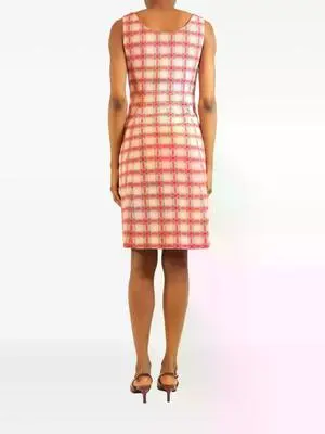 Prada Plaid Sleeveless Midi Dress