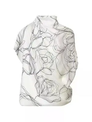 Fabiana Filippi Floral-print Draped Top